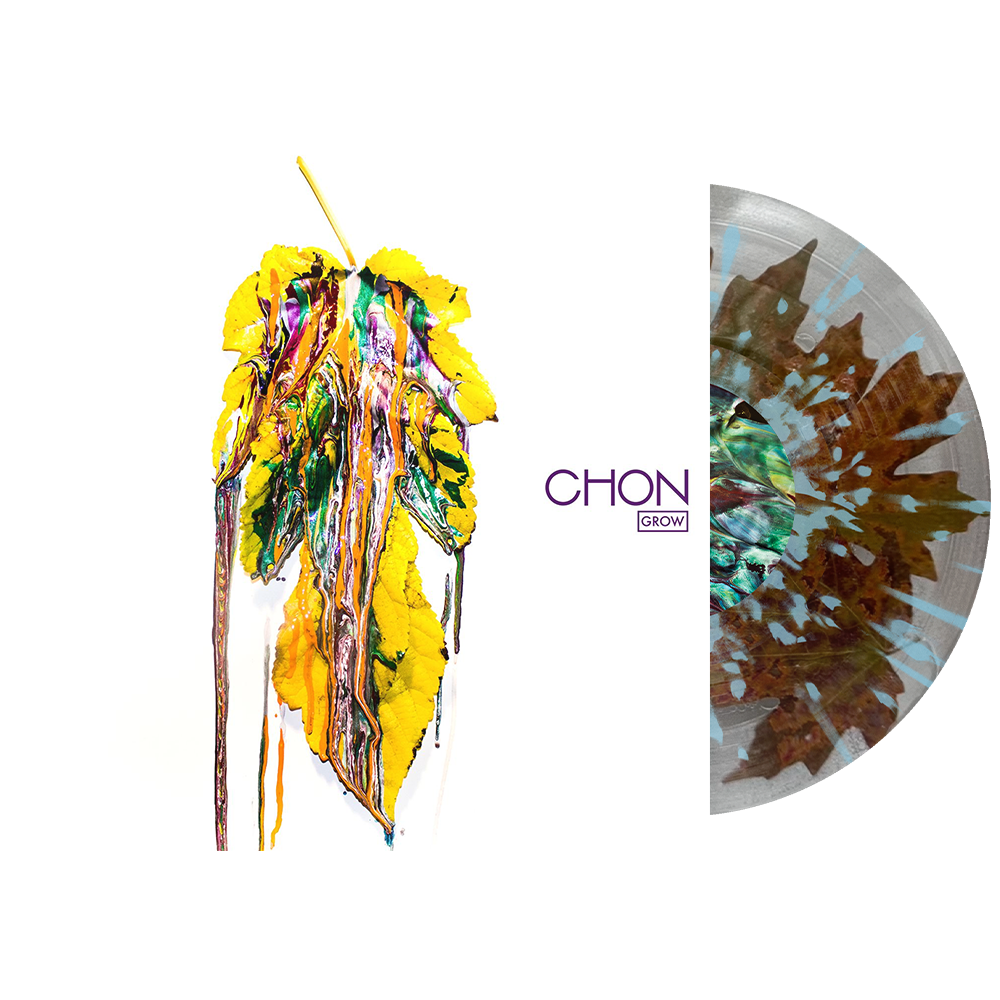 CHON - ‘Grow’ Vinyl (Leaf Filled - Clear w/ Baby Blue Splatter ...
