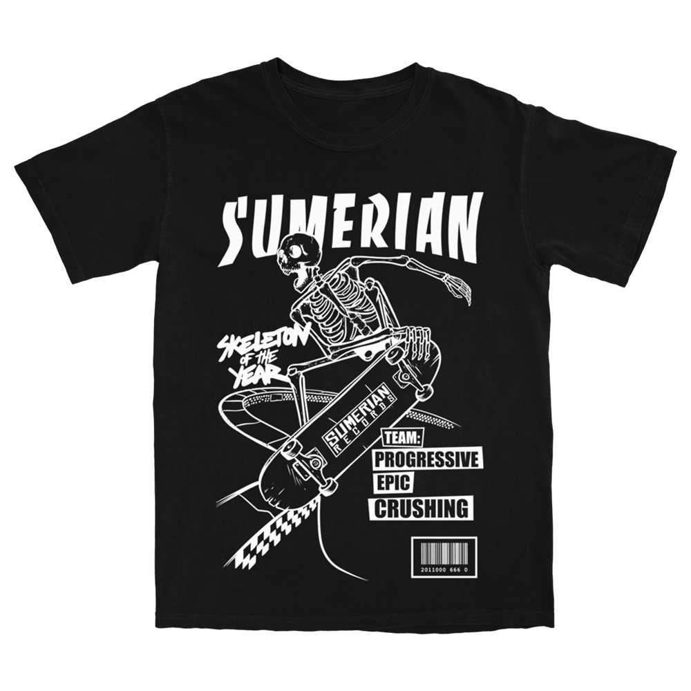 Sumerian Skater T-Shirt (White/Black) – Sumerian Merch