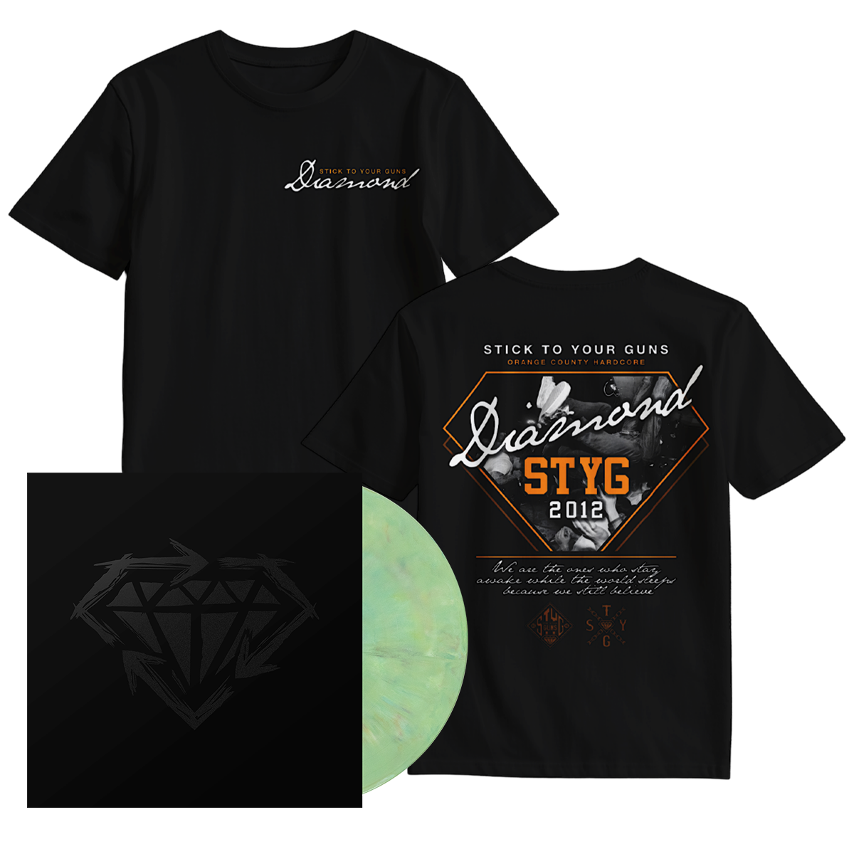 Stick To Your Guns - 'Diamond' Black Tee & Vinyl (Diamond Mine) Bundle ...